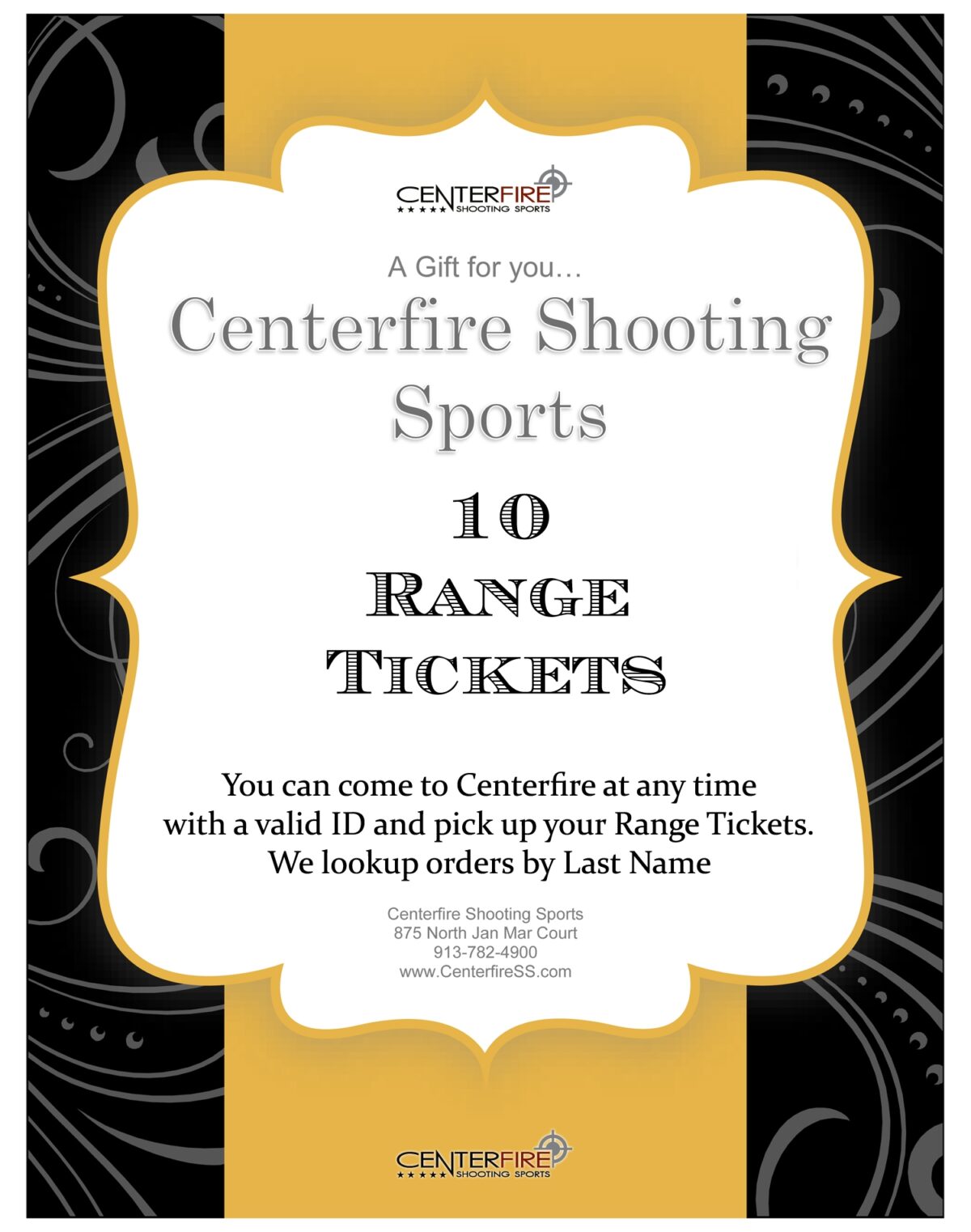 Gift Voucher - 10 Range Passes - Centerfire Shooting Sports